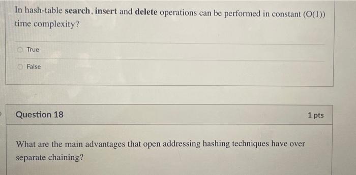Solved In hash-table search, insert and delete operations | Chegg.com