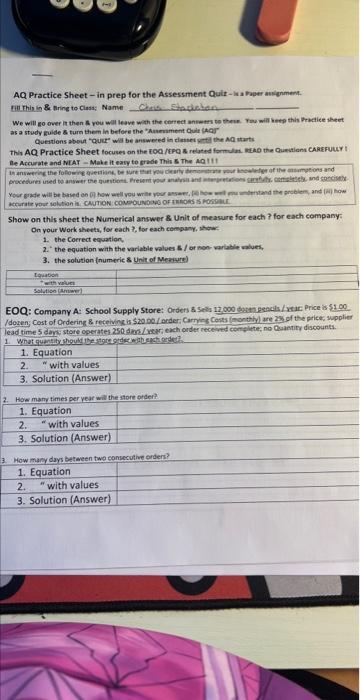 Solved please answer questions 1,2,3 within question 1. | Chegg.com