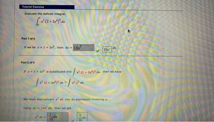 Solved Tutorial Exercise Evaluate the definite Integral 6. = | Chegg.com