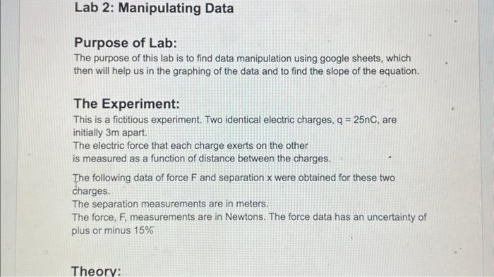 Solved Purpose of Lab: The purpose of this lab is to find | Chegg.com