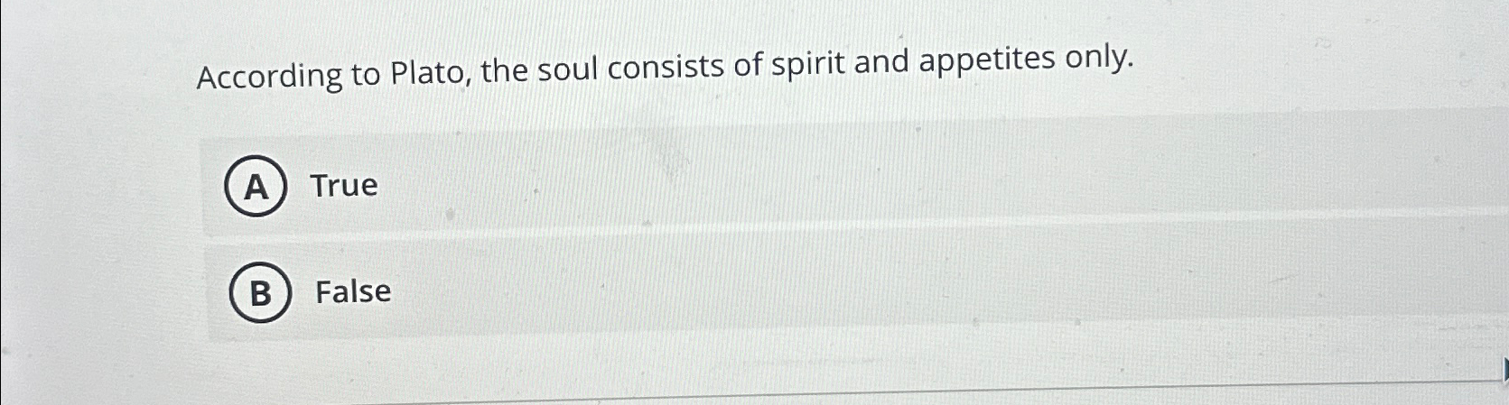 Solved According to Plato, the soul consists of spirit and | Chegg.com
