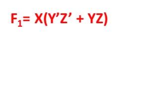 Solved F1=X(Y′Z′+YZ)F1=X(Y′Z′+YZ)F1=AB′+CD′+EFF2=(A+B)C′D′+E | Chegg.com
