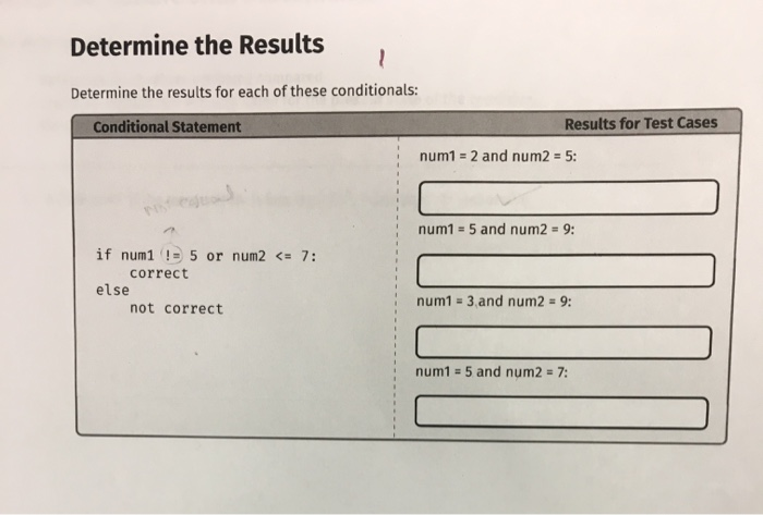 Solved Determine the Results Determine the results for each | Chegg.com