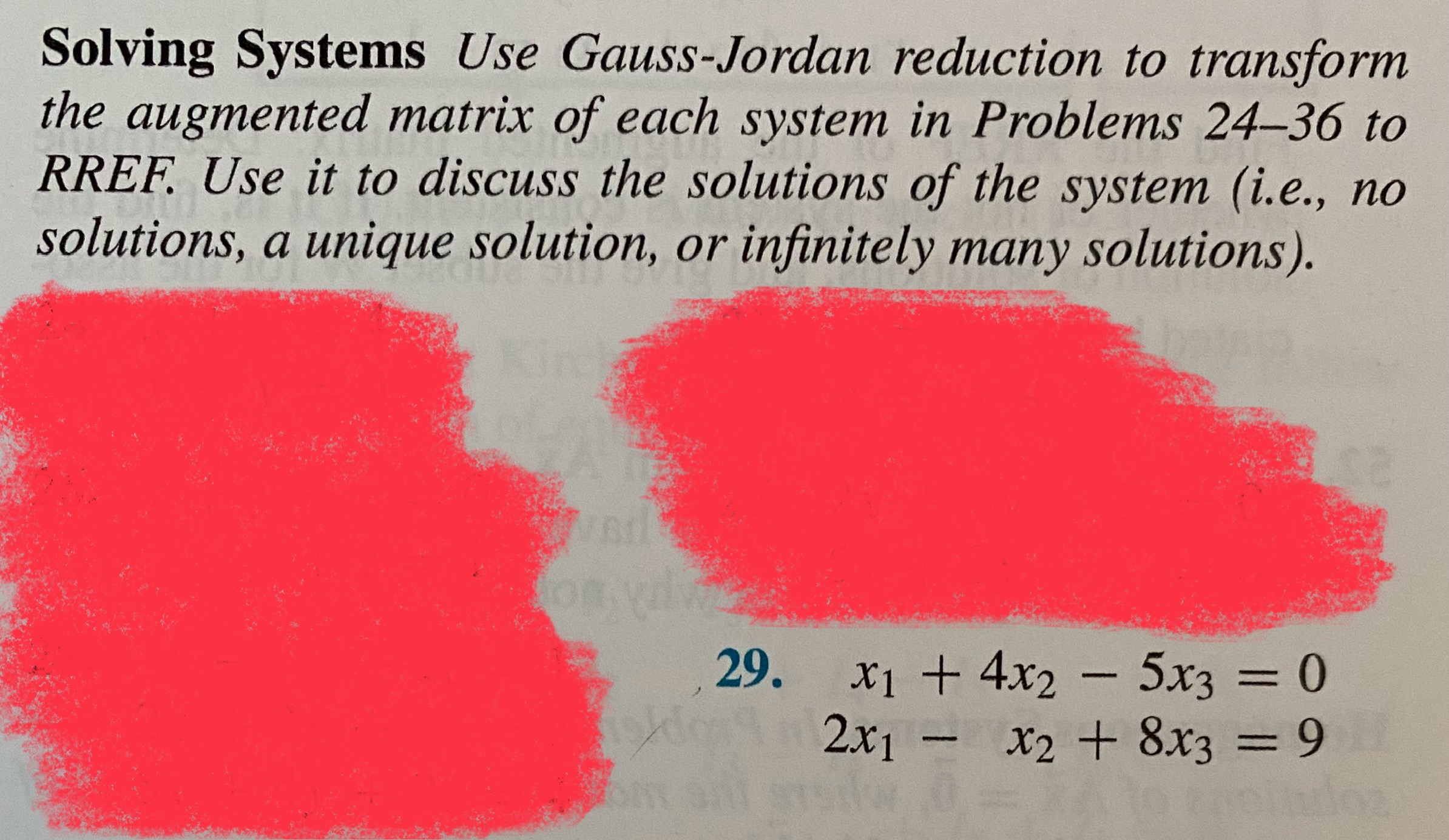 Solved Solving Systems Use Gauss-Jordan reduction to | Chegg.com