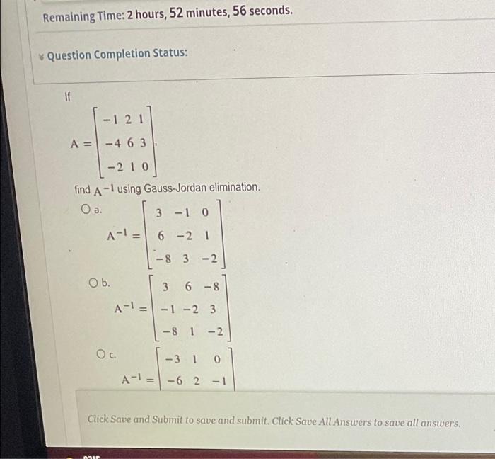 Solved Remaining Time: 2 hours, 52 minutes, 56 seconds. | Chegg.com Solved Remaining Time: 2 hours, 52 minutes, 56 seconds. | Chegg.com