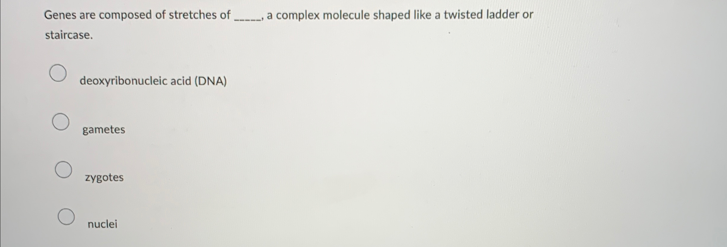 Solved Genes are composed of stretches of q, , ﻿a complex | Chegg.com