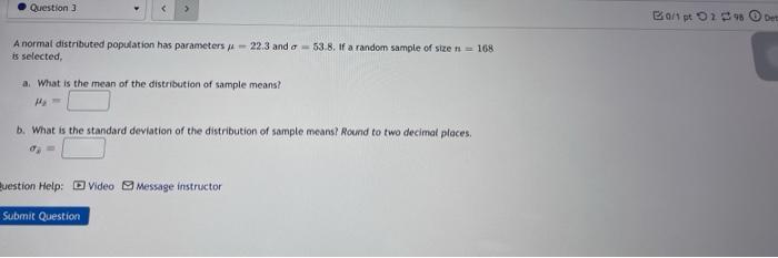 Solved A normal distributed population has parameters β=22.3 | Chegg.com