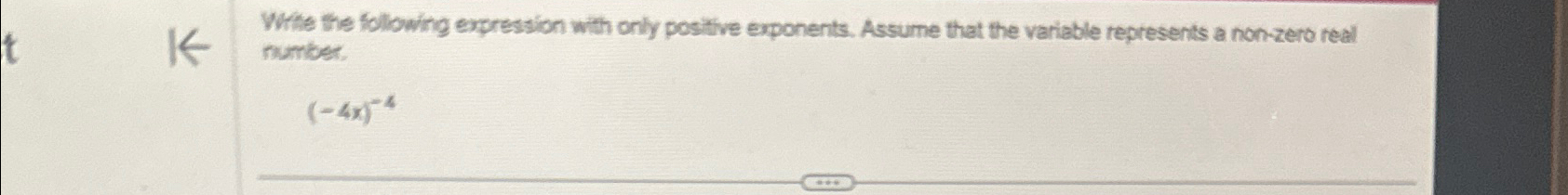 Solved White the following expression with only positive | Chegg.com