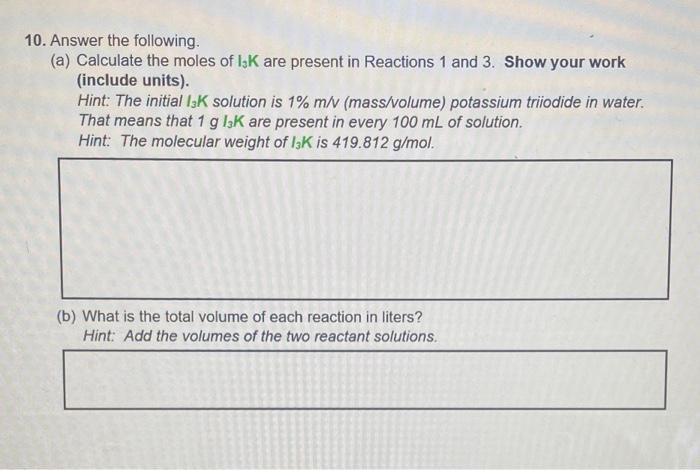 Solved Table 1: Reaction 1 involving 5 mL (undiluted) 3%H2O2 | Chegg.com