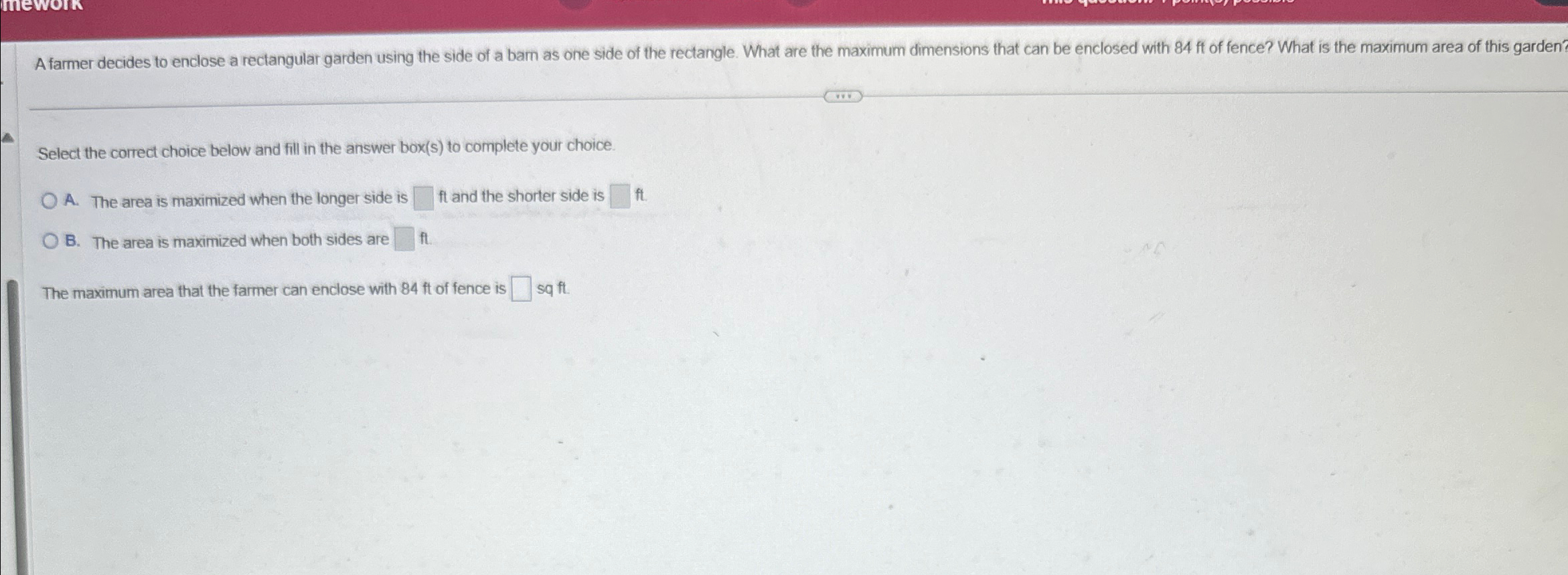 Solved A farmer decides to enclose a rectangular garden | Chegg.com