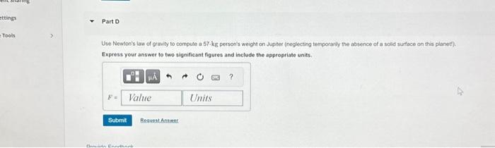 Solved Use Newton's law of gravity to compute a \\( | Chegg.com