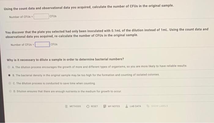 Solved Using The Count Data And Observational Data You 