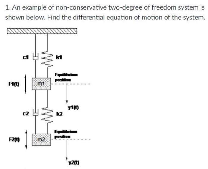 Solved 1. Use the Lagrange Equation of Motion and Rayleigh | Chegg.com