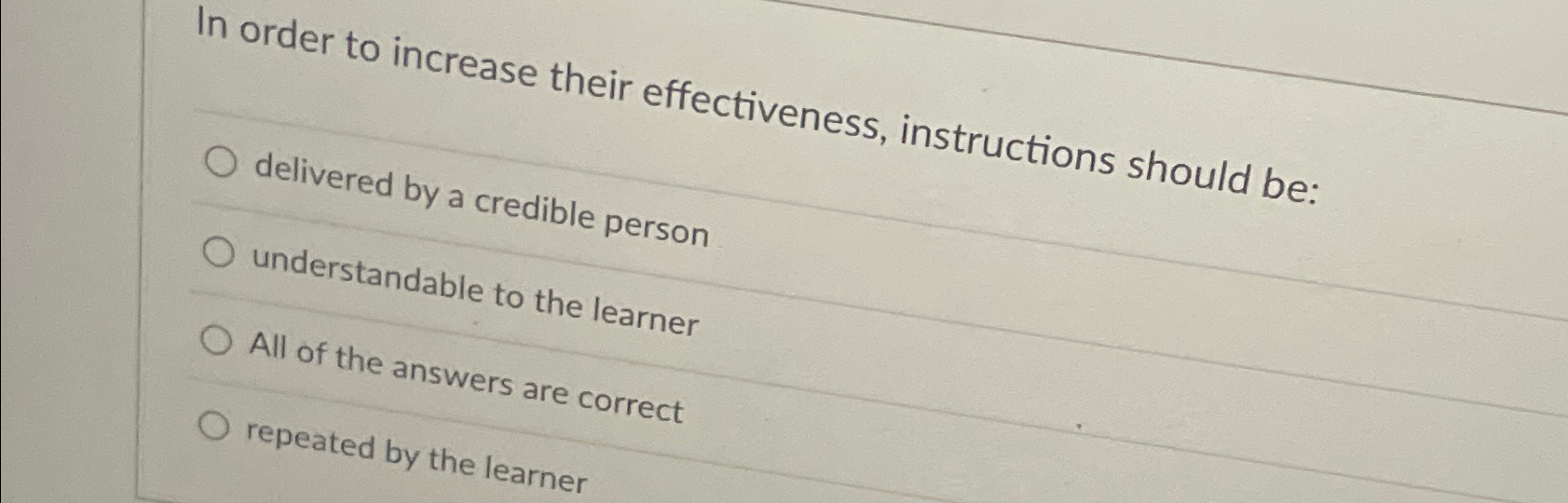 Solved In order to increase their effectiveness, | Chegg.com