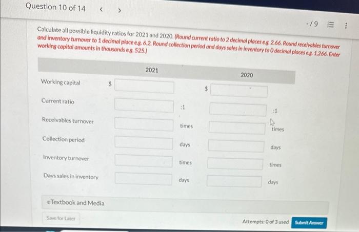 Solved Selected comparative financial statement data for | Chegg.com