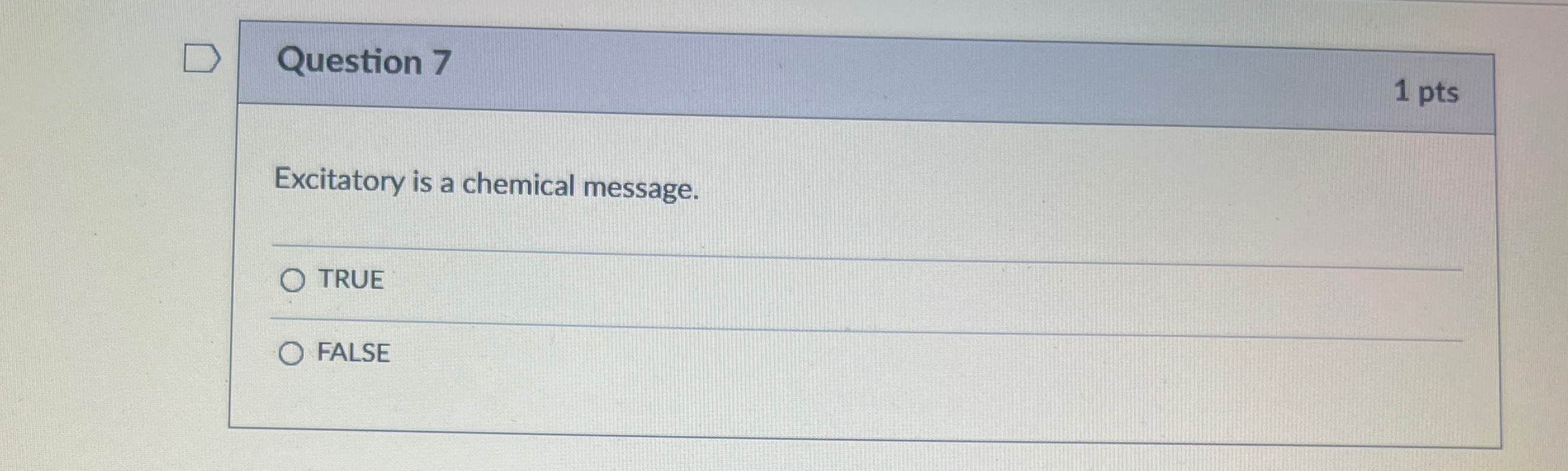 Solved Question 71 ﻿ptsExcitatory is a chemical | Chegg.com