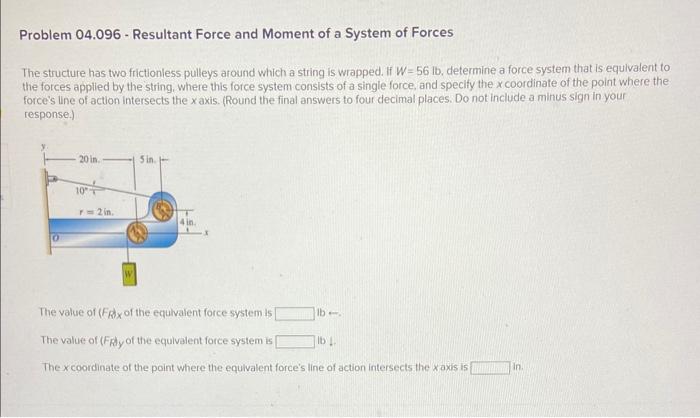 Solved The structure has two frictionless pulleys atound | Chegg.com