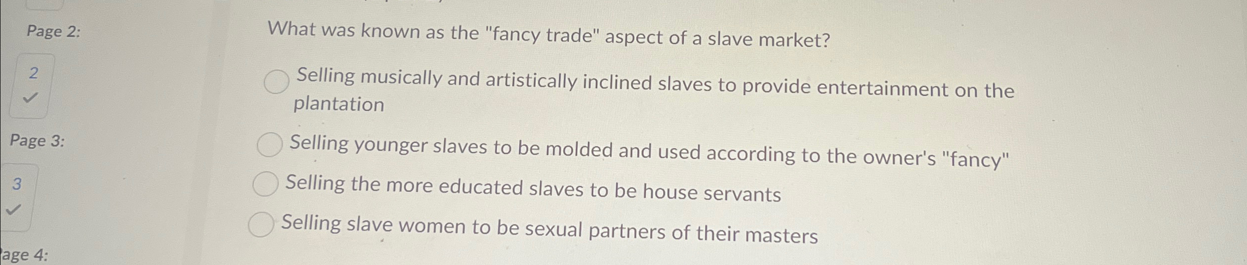 Solved Page 2:What was known as the "fancy trade" aspect of | Chegg.com