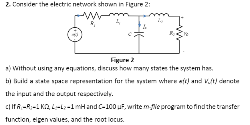 Consider the electric network shown in Figure | Chegg.com
