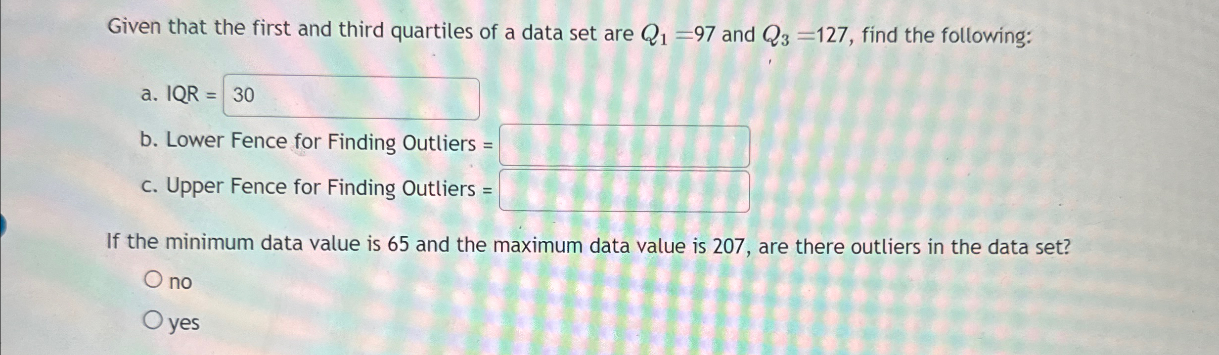 Solved Given that the first and third quartiles of a data | Chegg.com