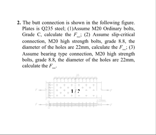 Solved The butt connection is shown in the following figure. | Chegg.com