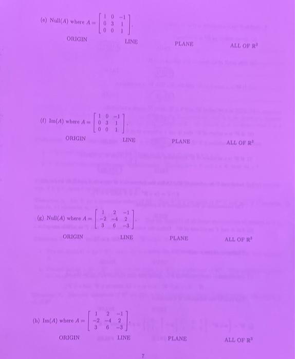 Solved 7. All of the following subsets of R3 are subspaces. | Chegg.com