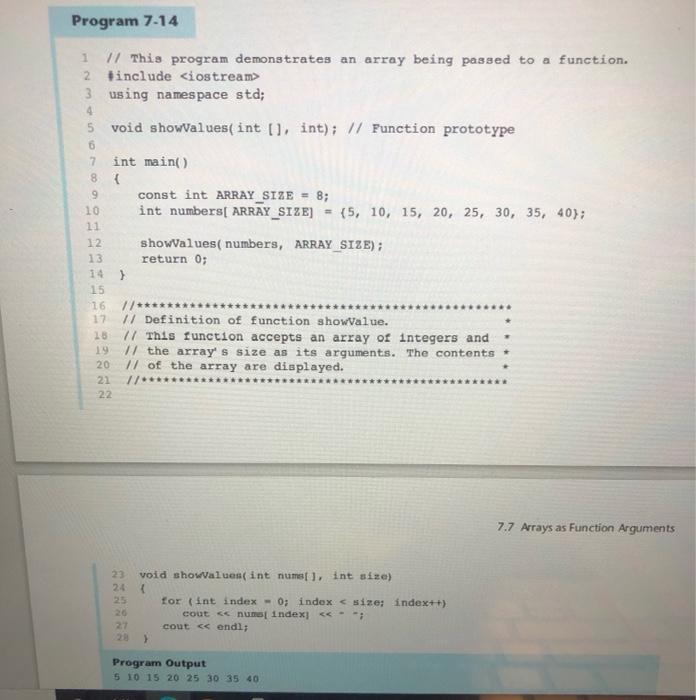 Solved For Program 7-14 on p. 406, which of the following | Chegg.com