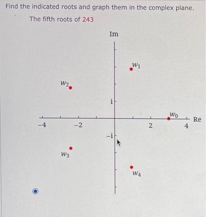 Solved Find the indicated roots and graph them in the | Chegg.com