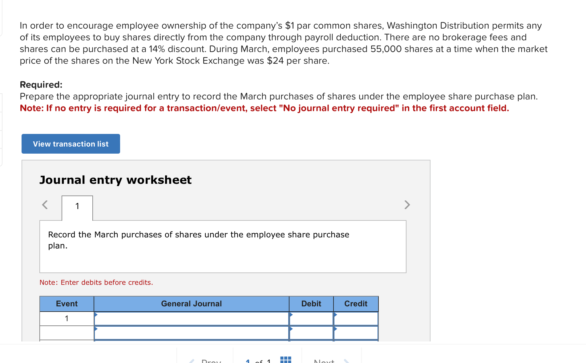 Solved In order to encourage employee ownership of the | Chegg.com