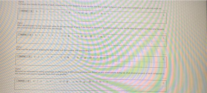 Data And Report Submission - Separating A Mixture of | Chegg.com