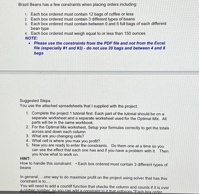 Can you please help me in finding the optimal mix | Chegg.com