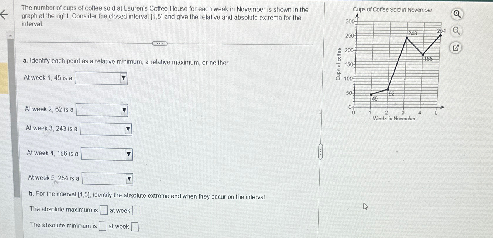 Solved The number of cups of coffee sold at Lauren's Coffee | Chegg.com