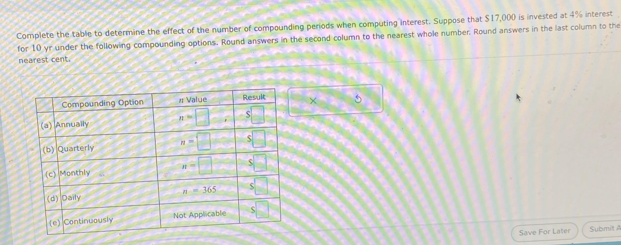 Solved Complete the table to determine the effect of the | Chegg.com