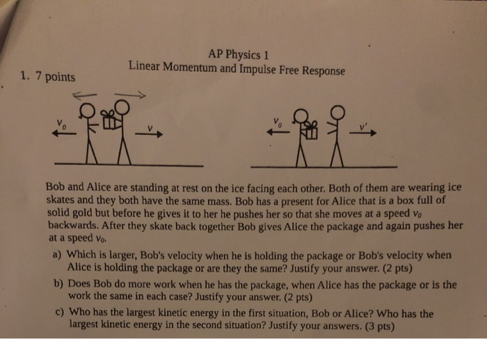 Solved AP Physics 1 Linear Momentum and Impulse Free | Chegg.com