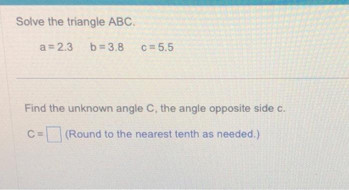 Solved 1) find the unknown angle C2) find the unknown angle | Chegg.com