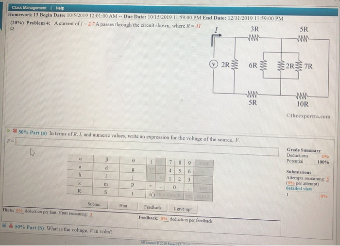 Solved Class Management Help Homework 13 Begin Date: | Chegg.com