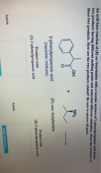 Solved An acid-base reaction of (R)-sec-butylamine with a | Chegg.com