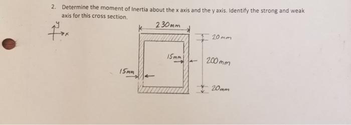 Determine the moment of Inertia about the x axis and | Chegg.com