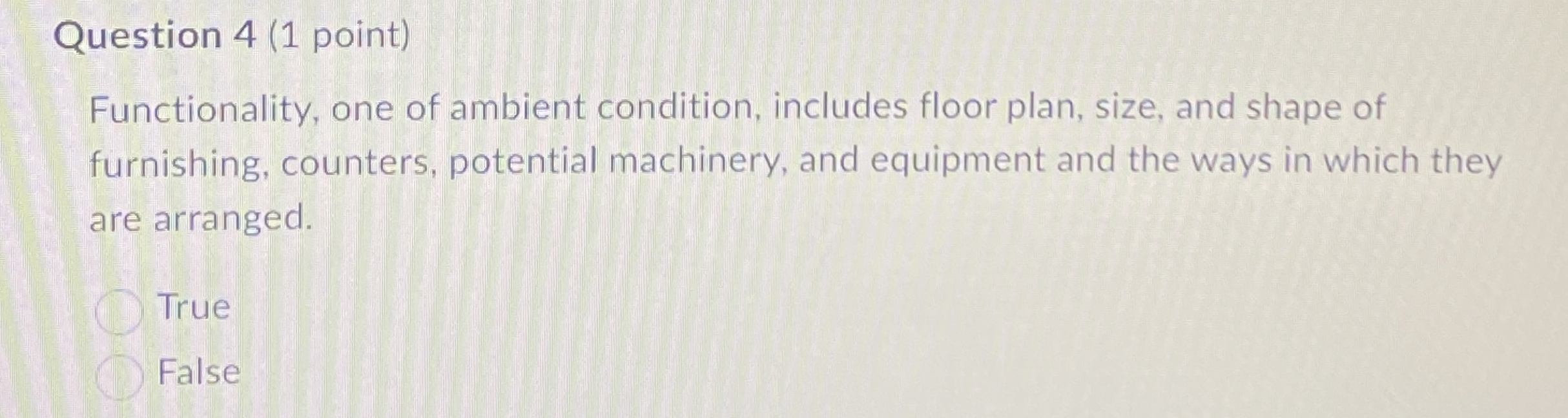 Solved Question 4 (1 ﻿point)Functionality, one of ambient | Chegg.com