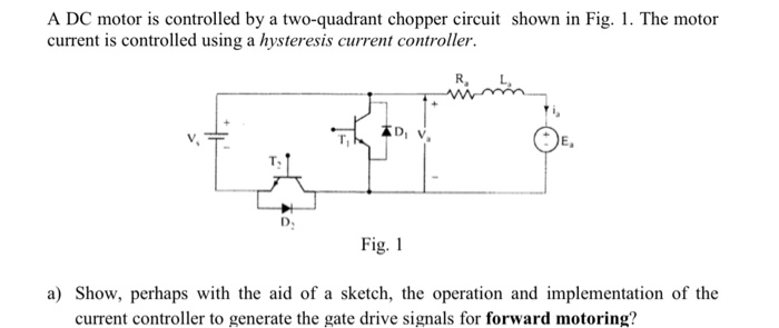 A DC motor is controlled by a two-quadrant chopper | Chegg.com