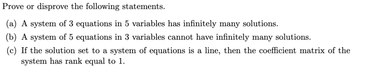 Solved Prove or disprove the following statements.(a) ﻿A | Chegg.com