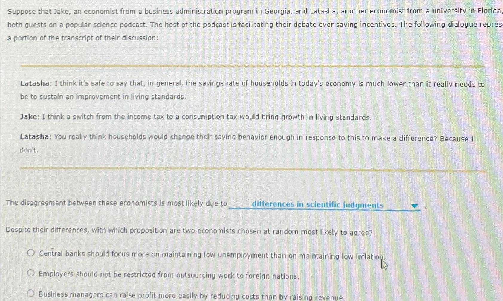 Solved Suppose that Jake, an economist from a business | Chegg.com Solved Suppose that Jake, an economist from a business | Chegg.com