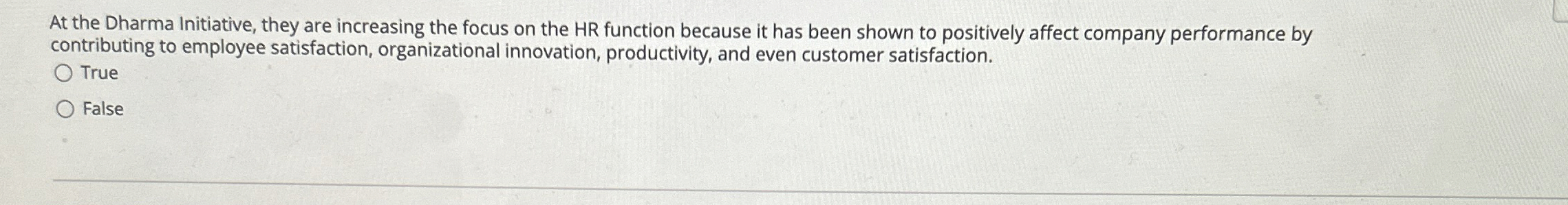 Solved At the Dharma Initiative, they are increasing the | Chegg.com