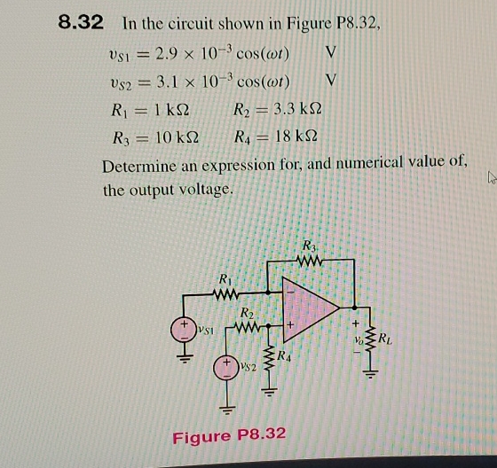Solved 8.32 ﻿In the circuit shown in Figure | Chegg.com