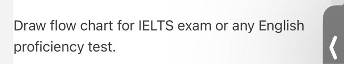 Draw flow chart for IELTS exam or any English | Chegg.com