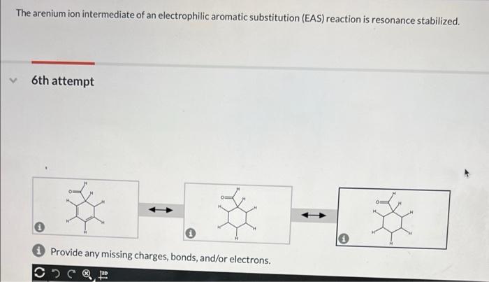 Solved The arenium ion intermediate of an electrophilic | Chegg.com