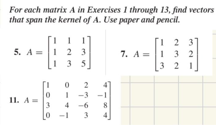 Solved For Linear Algebra. Please provide a clear | Chegg.com