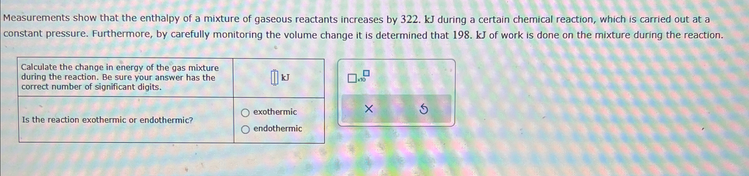 Solved Measurements show that the enthalpy of a mixture of | Chegg.com