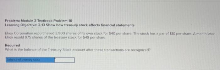 Solved Problem: Module 3 Textbook Problem 16 Learning | Chegg.com