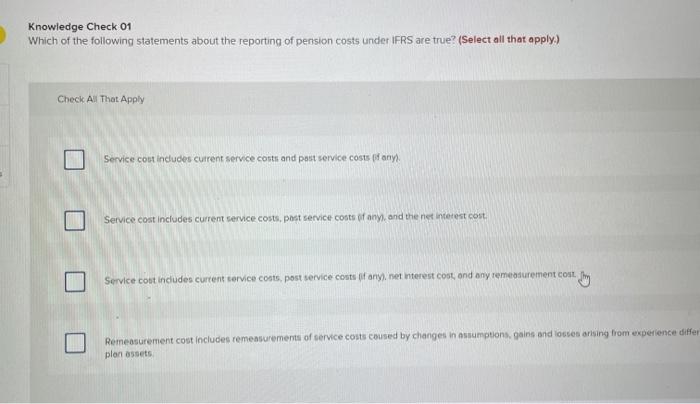 Solved Knowledge Check 01 Which of the following statements | Chegg.com